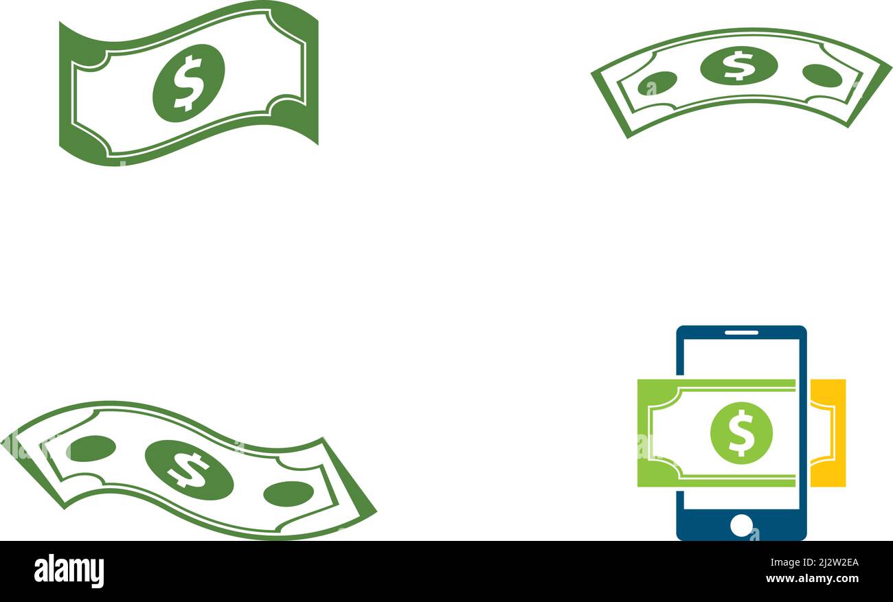 Business acounting money mobile cash logo vector template Stock Vector ...
