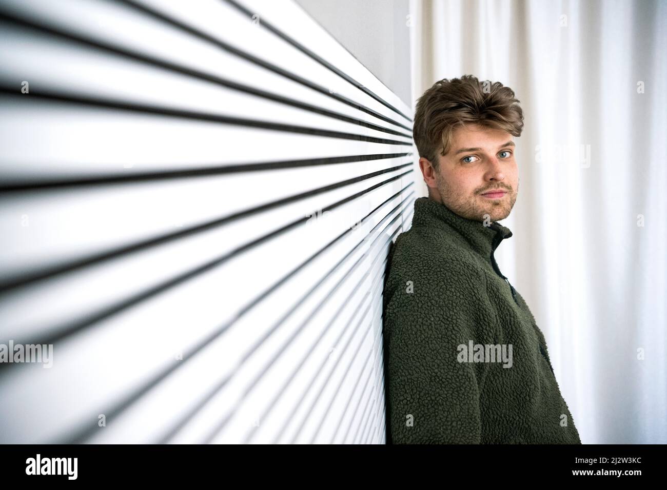 Artist Sandro Cavazza photographed in Stockholm, Sweden, on March 31 ...