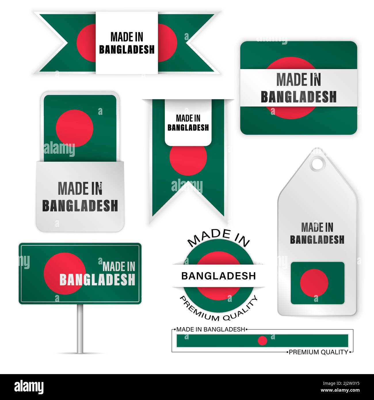 Made in Bangladesh graphics and labels set. Some elements of impact for ...