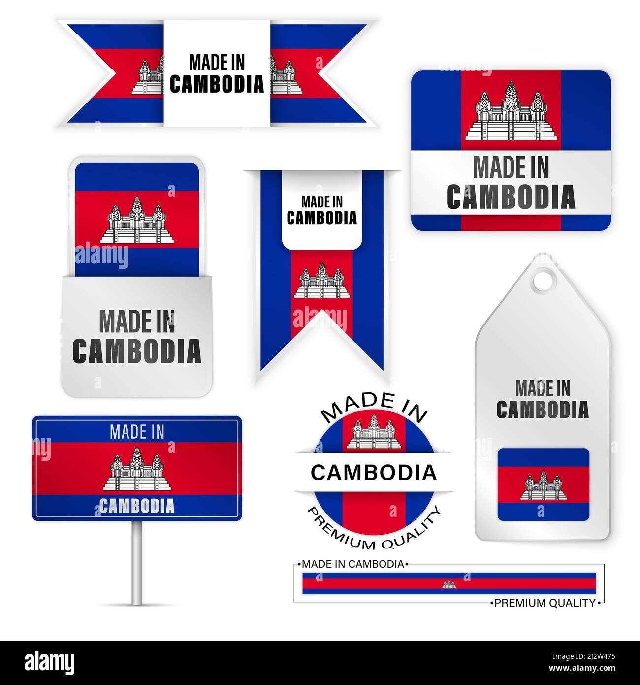 Made in Cambodia graphics and labels set. Some elements of impact for ...
