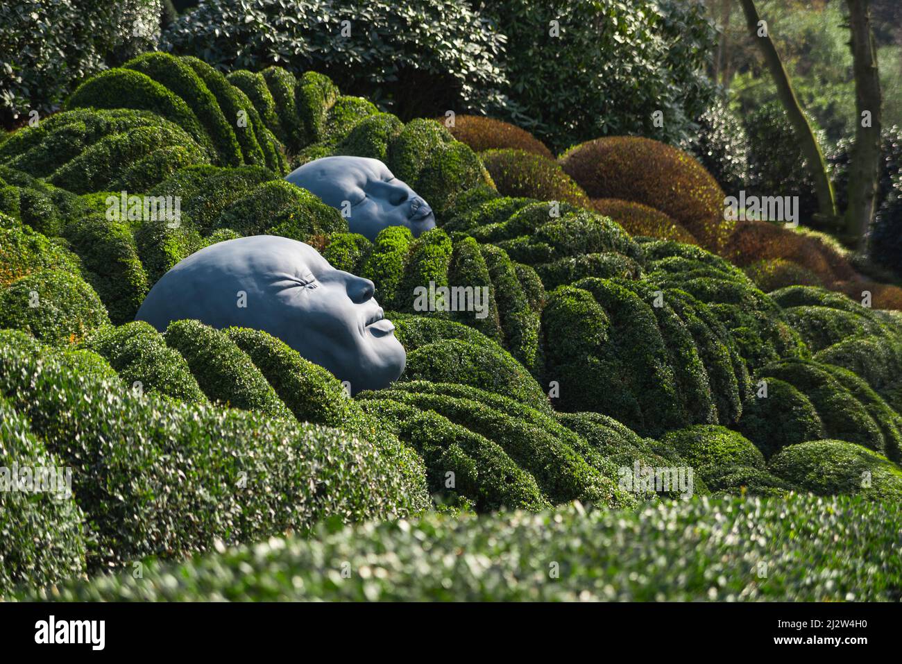Etretat gardens in Normandy France Stock Photo - Alamy