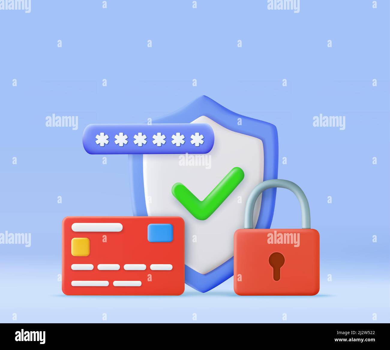 3d User Account protection Stock Vector Image & Art - Alamy