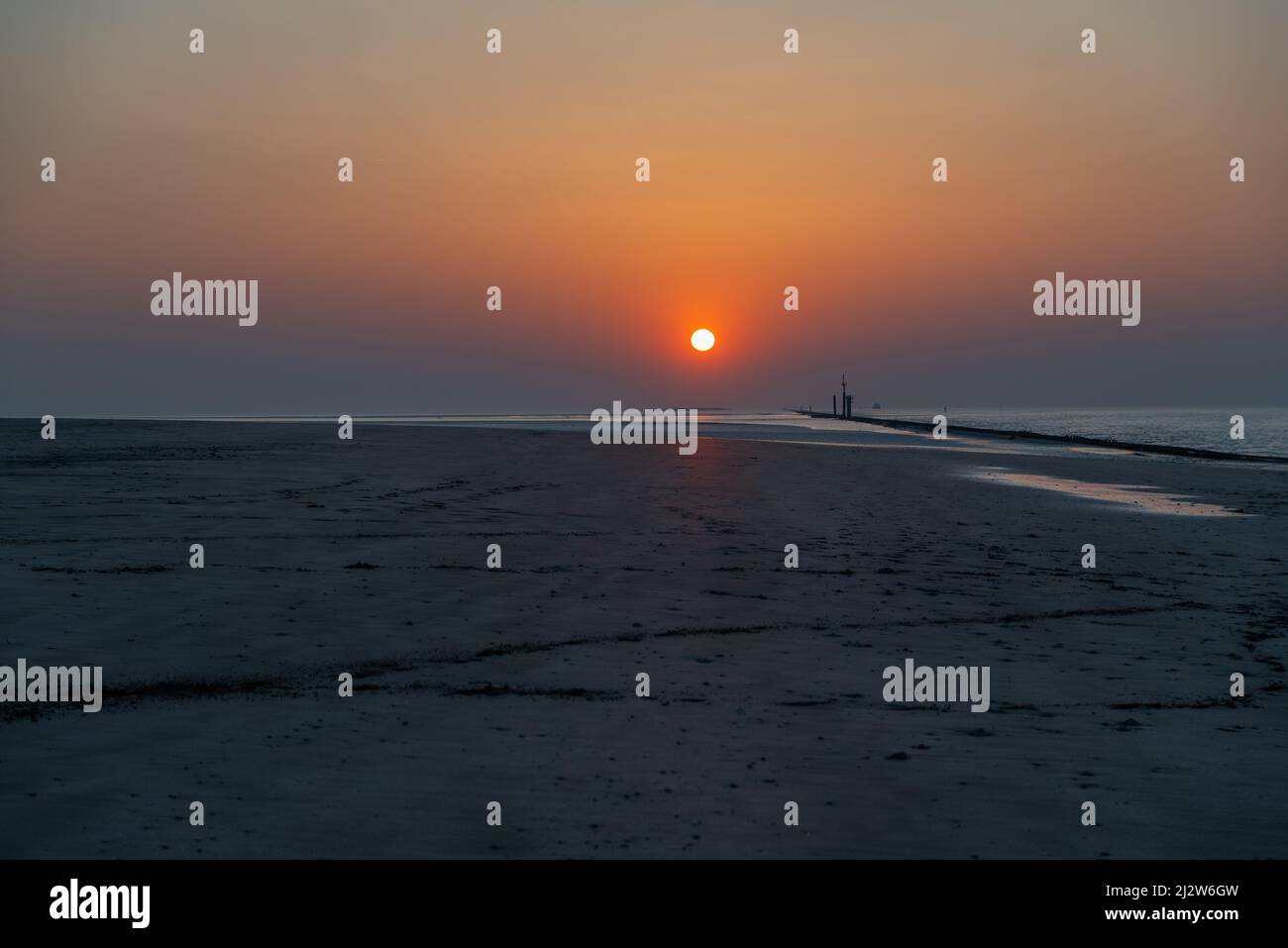 Abstract sunset in Normandy France Stock Photo - Alamy
