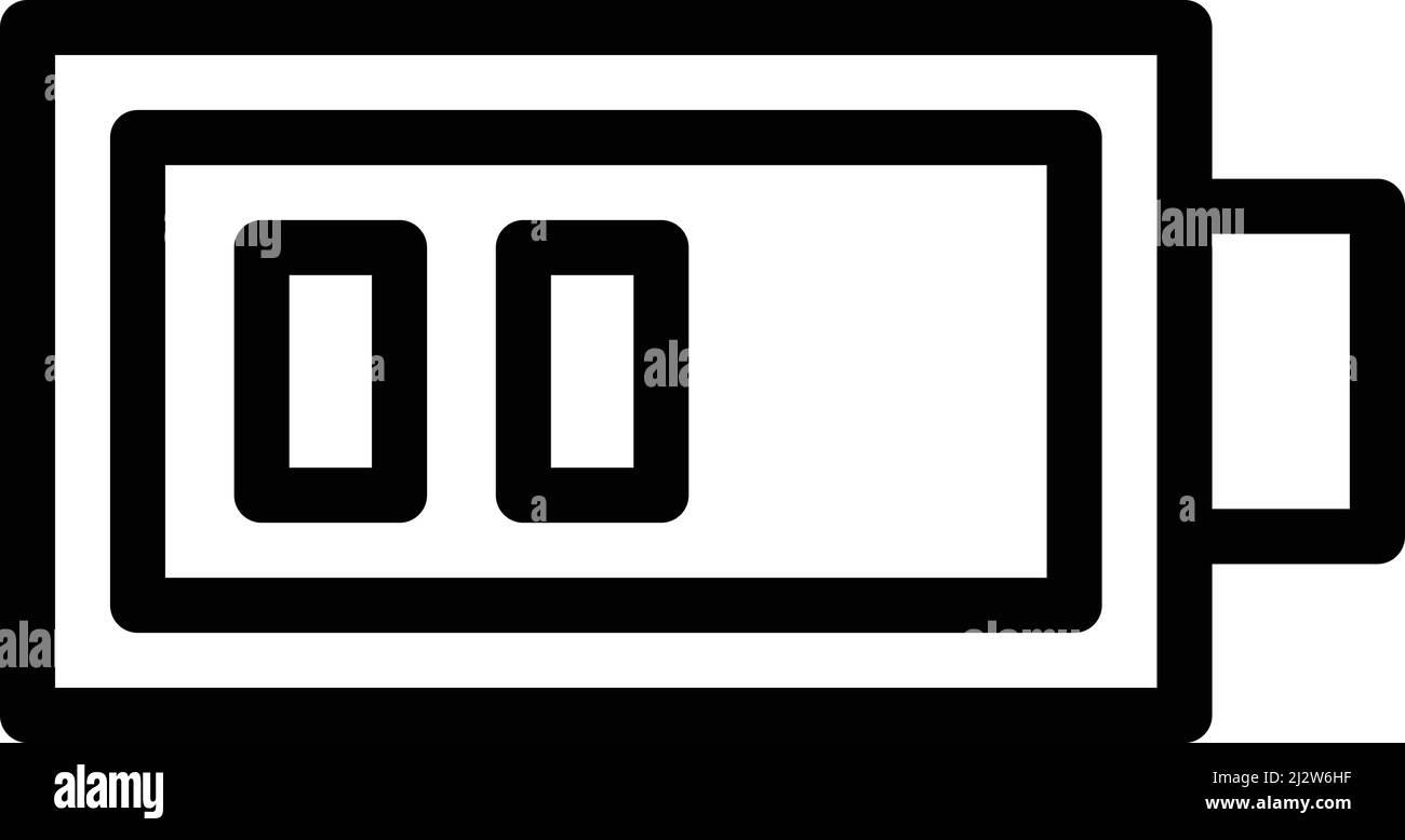 Half Battery Vector Icon Design Illustration Stock Vector Image & Art ...