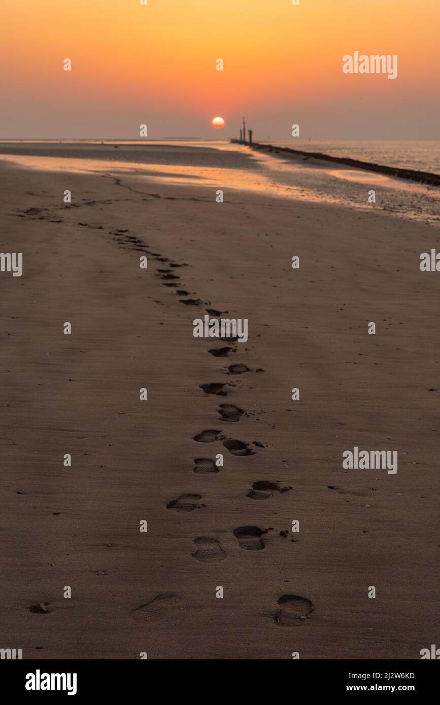 Abstract sunset in Normandy France Stock Photo - Alamy