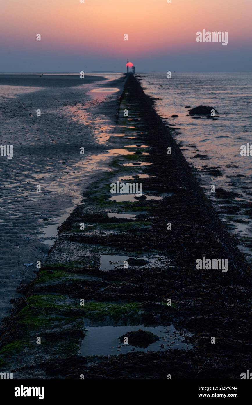 Abstract sunset in Normandy France Stock Photo - Alamy