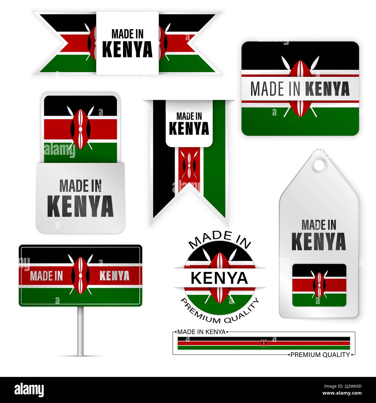 Made in Kenya graphics and labels set. Some elements of impact for the ...