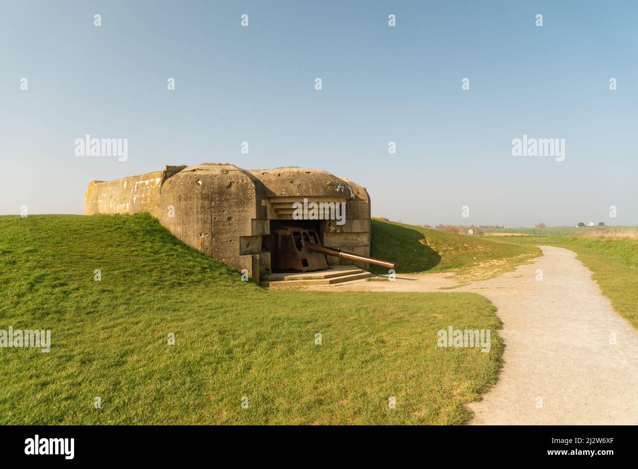 German battery from World War 2 Stock Photo - Alamy