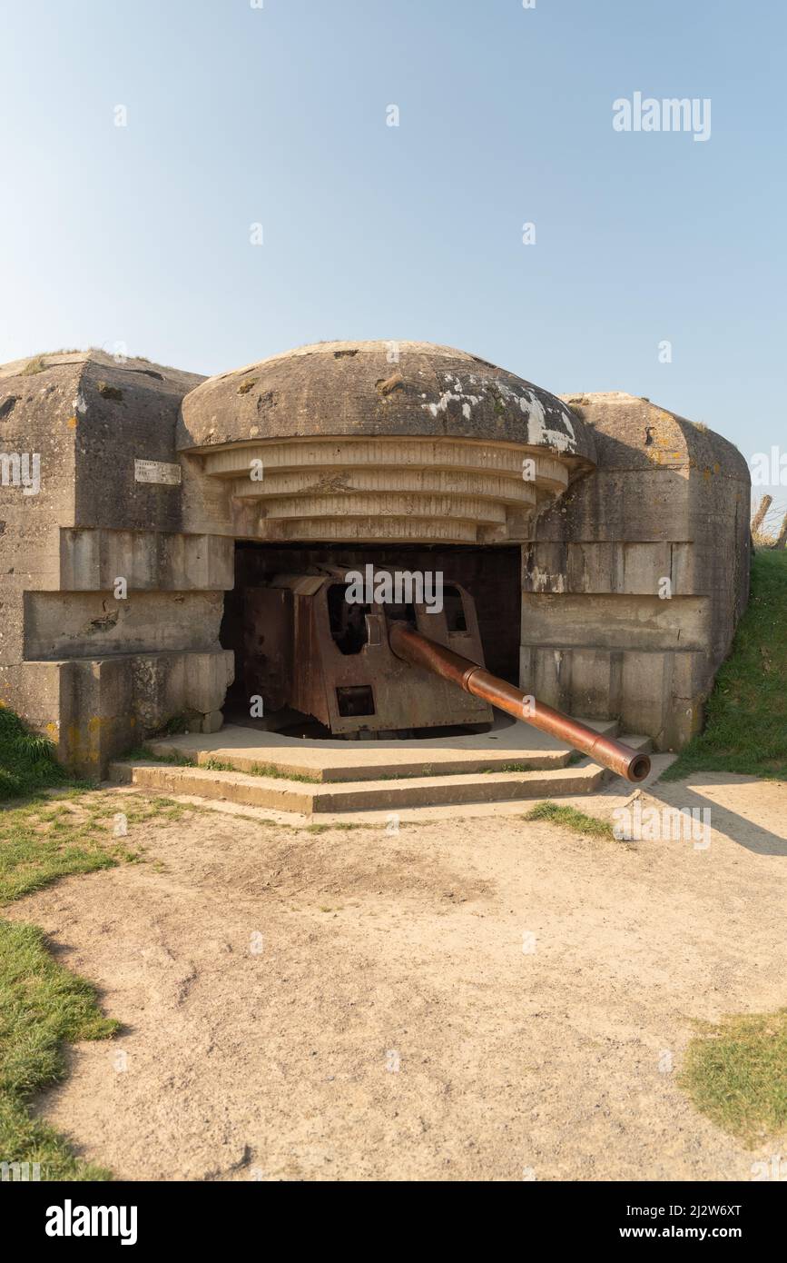 German battery from World War 2 Stock Photo - Alamy