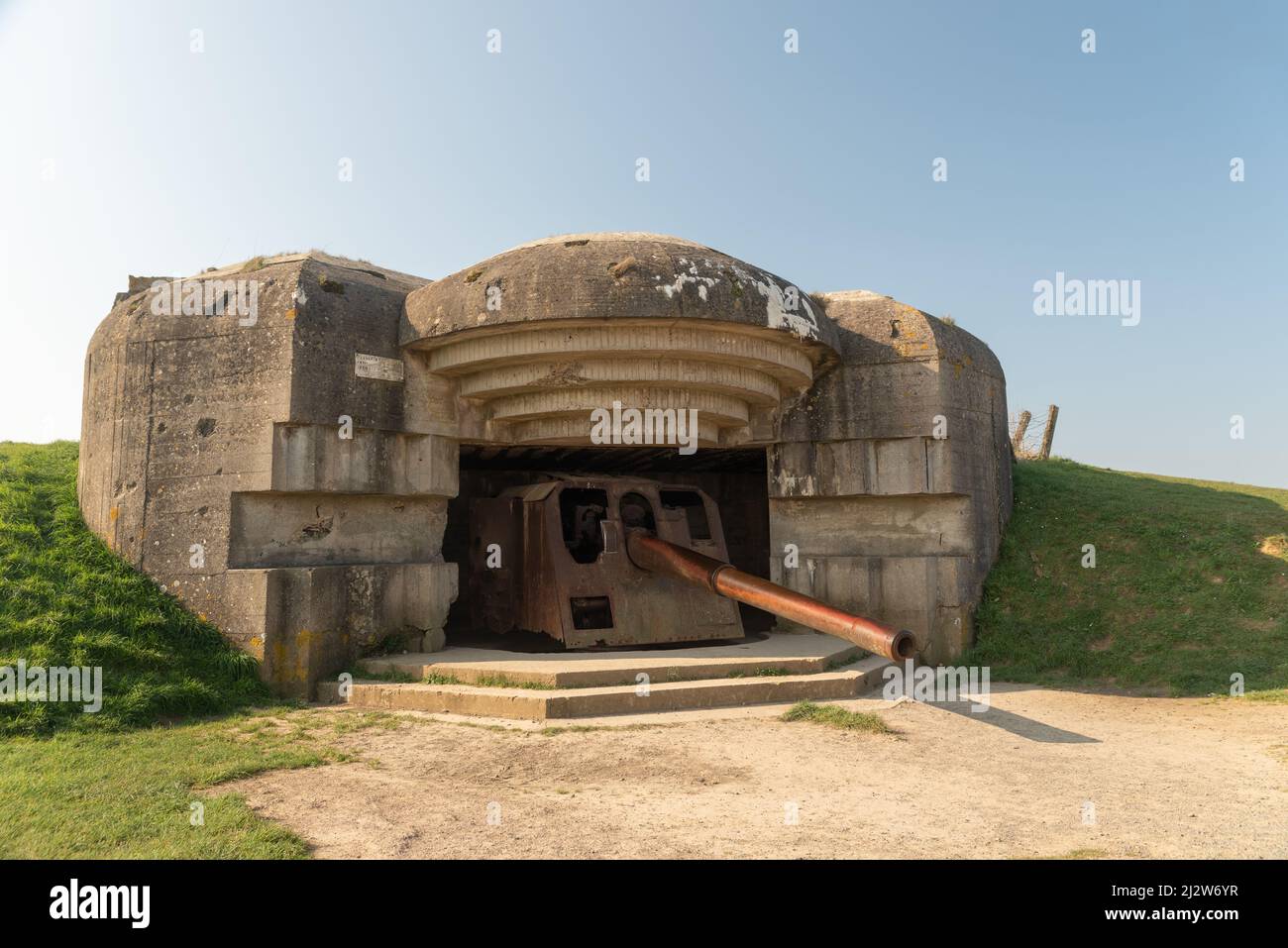 German battery from World War 2 Stock Photo - Alamy