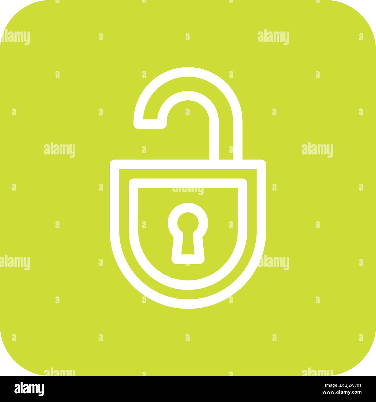Unlock thin line icon Cut Out Stock Images & Pictures - Alamy
