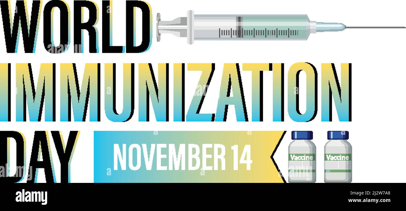 World immunization day banner design illustration Stock Vector Image ...