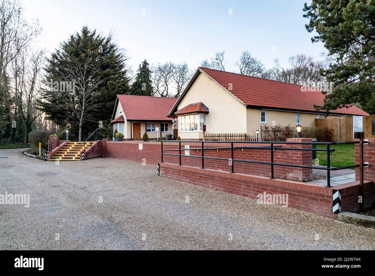 Exterior of the Wayford Bridge Inn, a hotel on the A149 main road ...