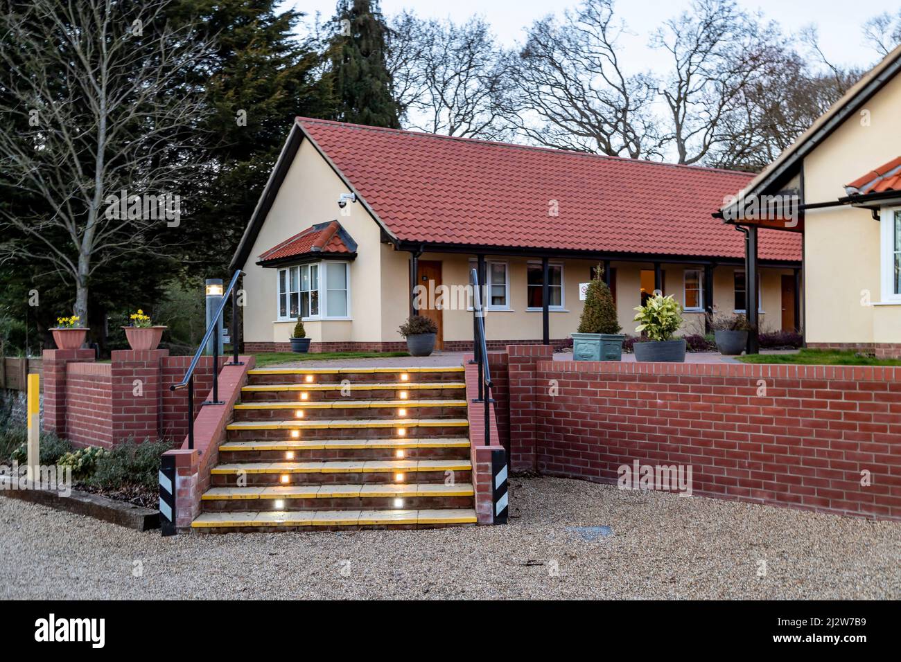 Exterior of the Wayford Bridge Inn, a hotel on the A149 main road ...