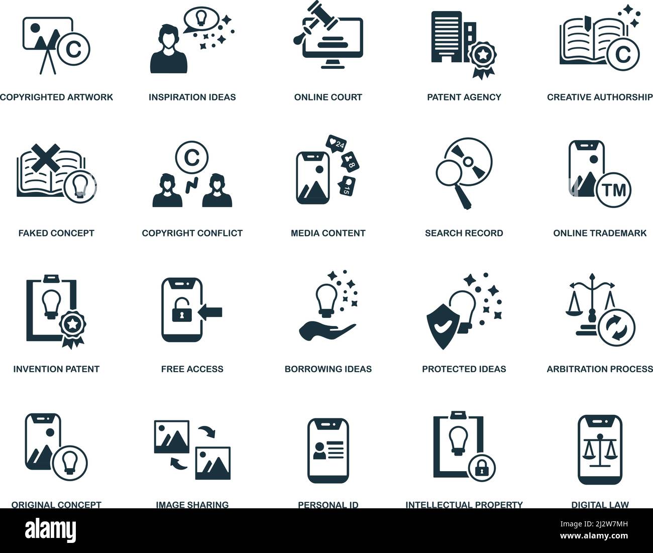 Protected Ideas icon. Monochrome simple Protected Ideas icon for ...