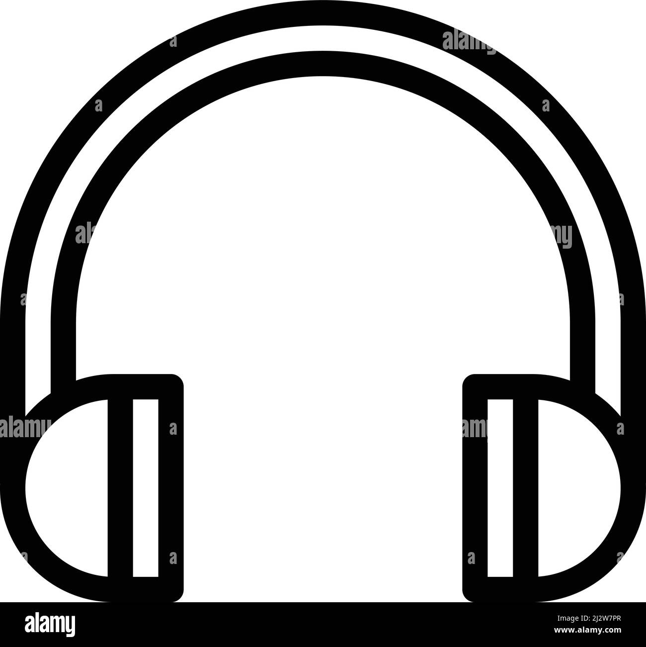 Headphones vector icon design Black and White Stock Photos & Images - Alamy
