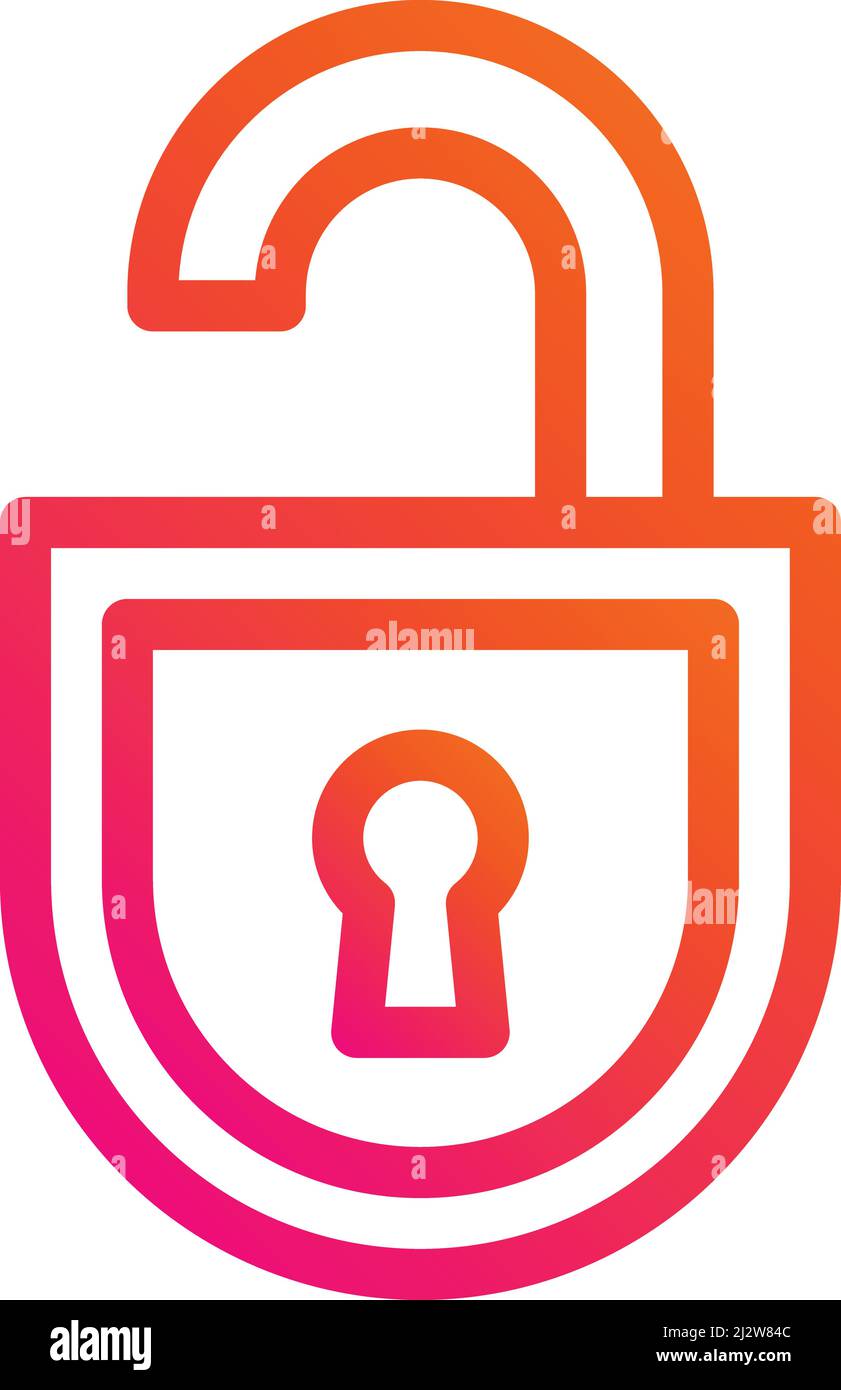 Unlock Vector Icon Design Illustration Stock Vector Image & Art - Alamy