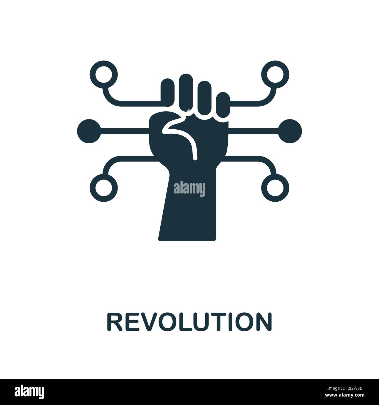 Revolution icon. Monochrome simple Revolution icon for templates, web ...