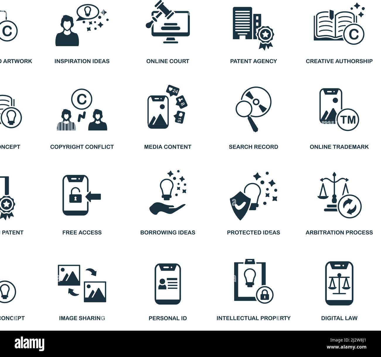 Digital Law icon. Monochrome simple Digital Law icon for templates, web ...