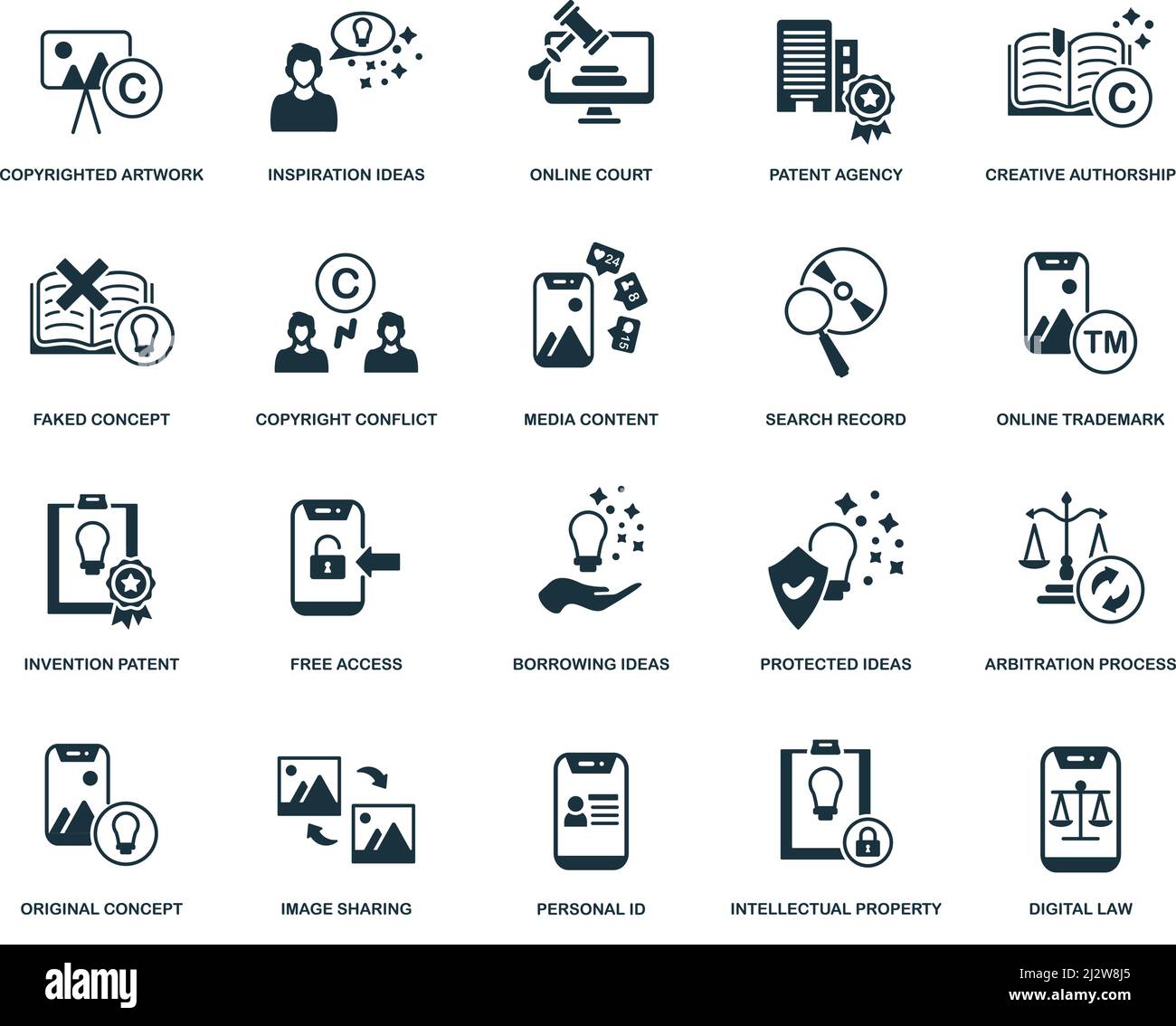 Intellectual Property icon. Monochrome simple Intellectual Property ... Intellectual Property icon. Monochrome simple Intellectual Property ...