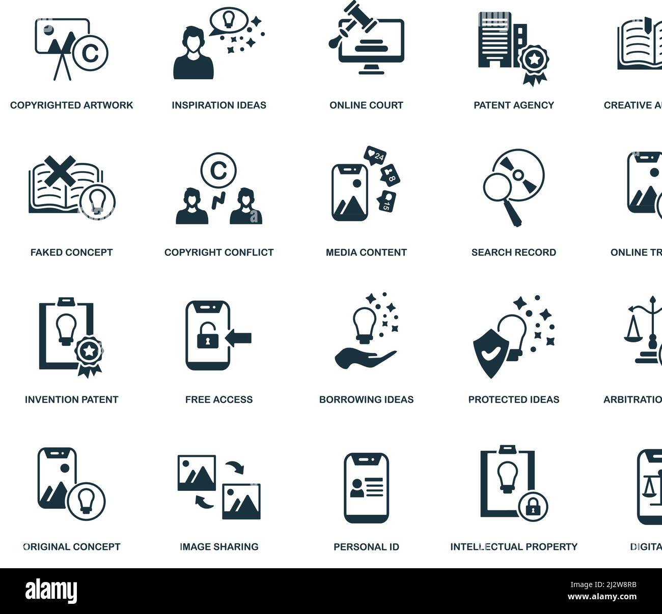 Original Concept icon. Monochrome simple Original Concept icon for ...