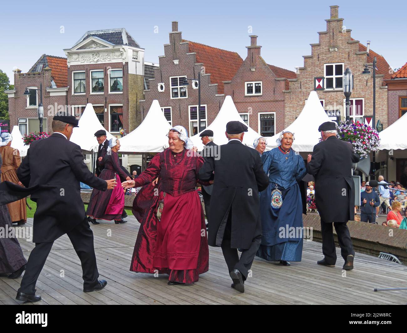 Netherlands, in Schagen village a weekly market in summer also shows ...