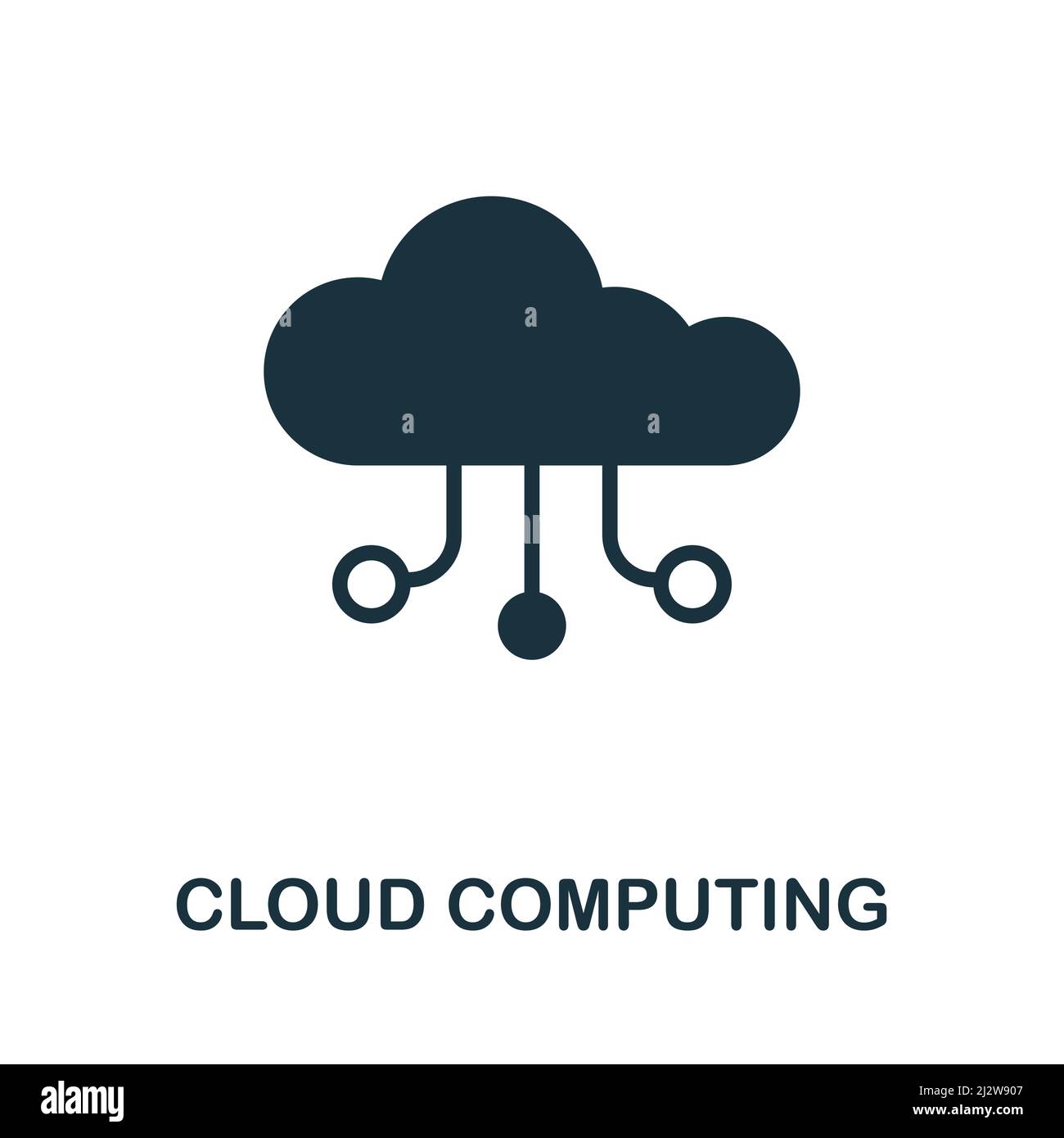 Cloud Computing icon. Monochrome simple Cloud Computing icon for ...