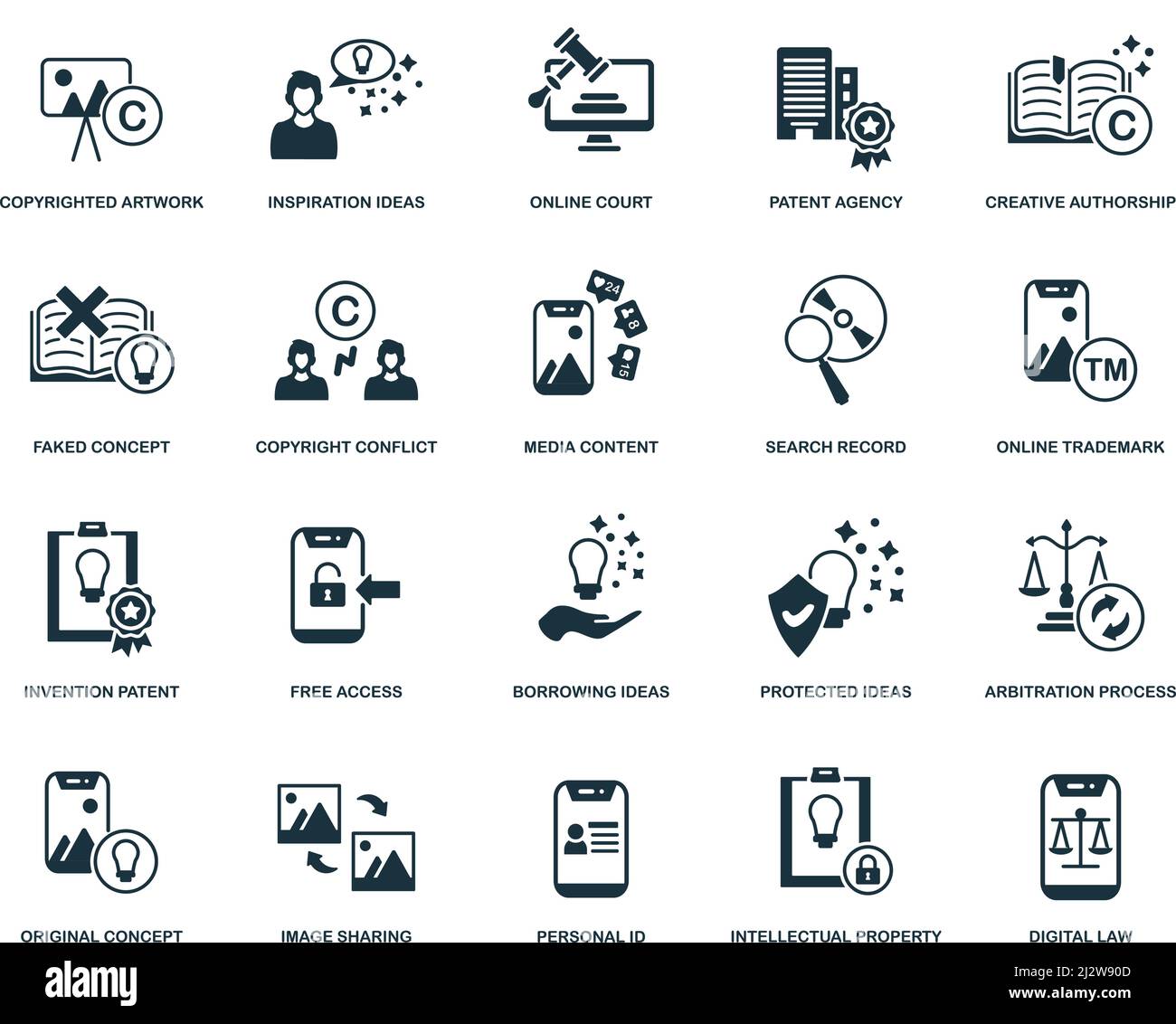 Inspiration Ideas icon. Monochrome simple Inspiration Ideas icon for ...