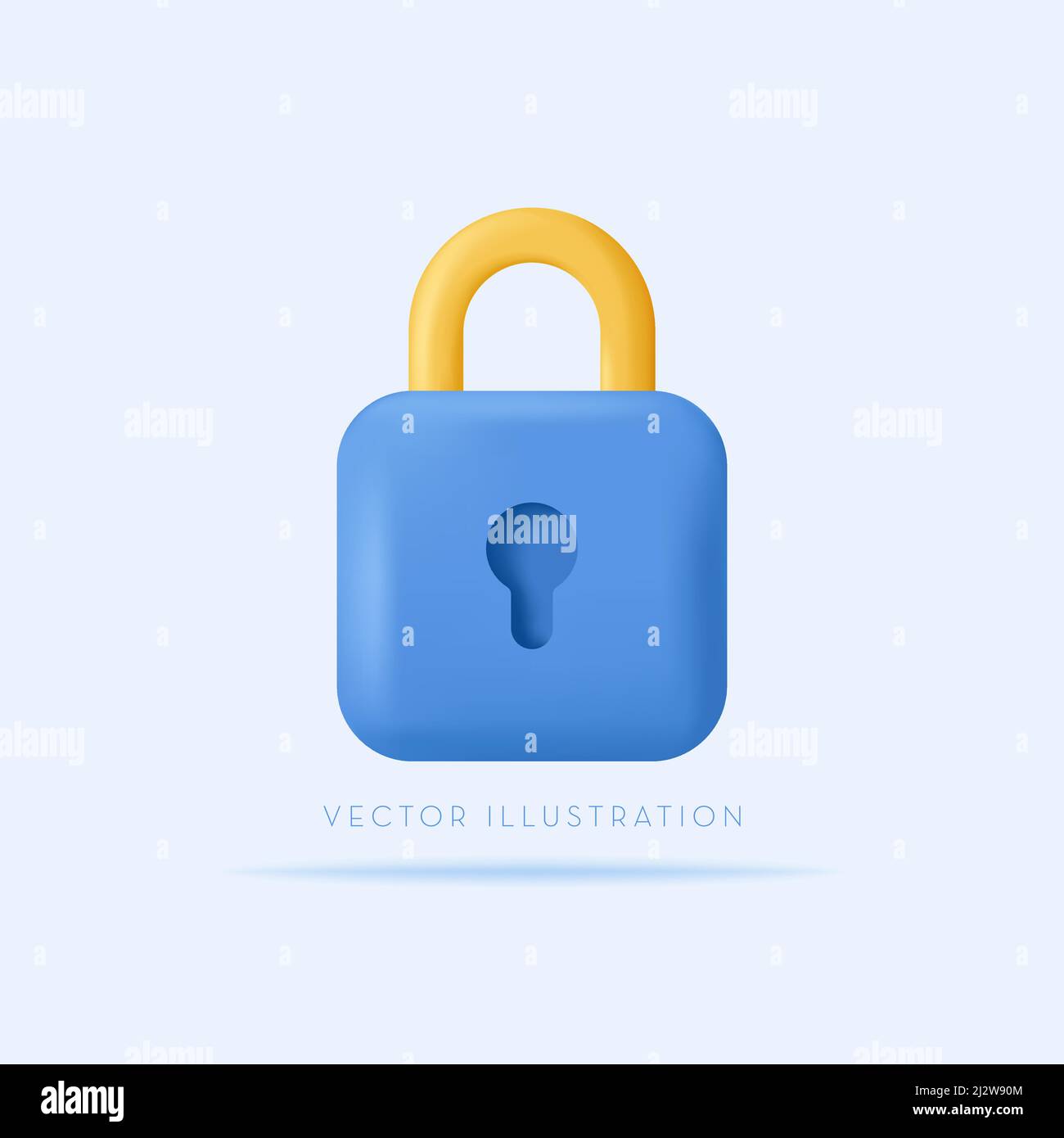 Lock icon. Security, safety, encryption, privacy concept. 3d vector ...