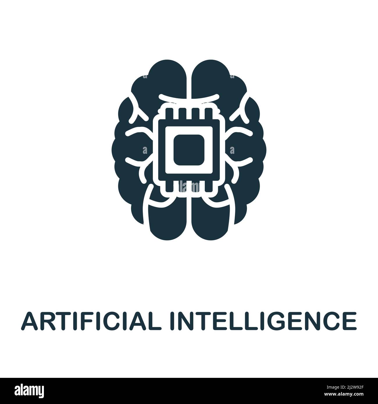 Artificial Intelligence icon. Monochrome simple Artificial Intelligence ...
