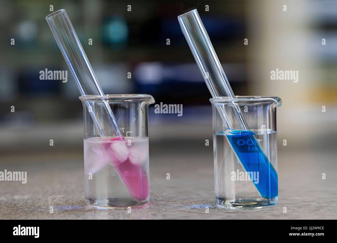 In this experiment a cobalt equilibrium mixture is made and placed in ...