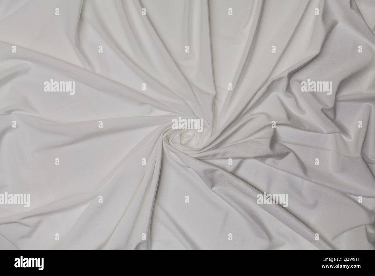 White crumpled or wavy fabric texture background. Abstract linen cloth ...