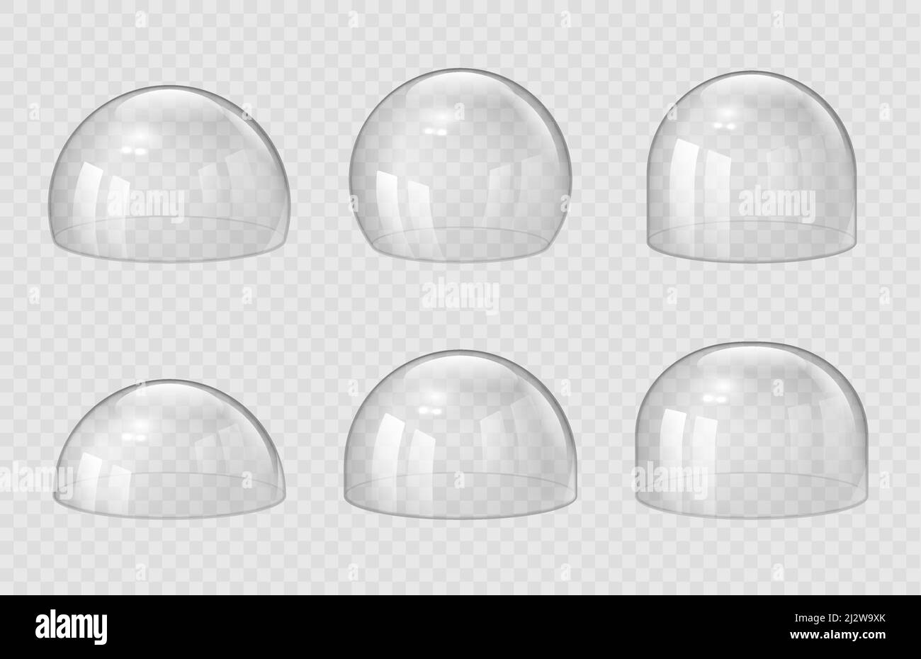 Transparent domes. Exhibition display transparent spherical cases ...