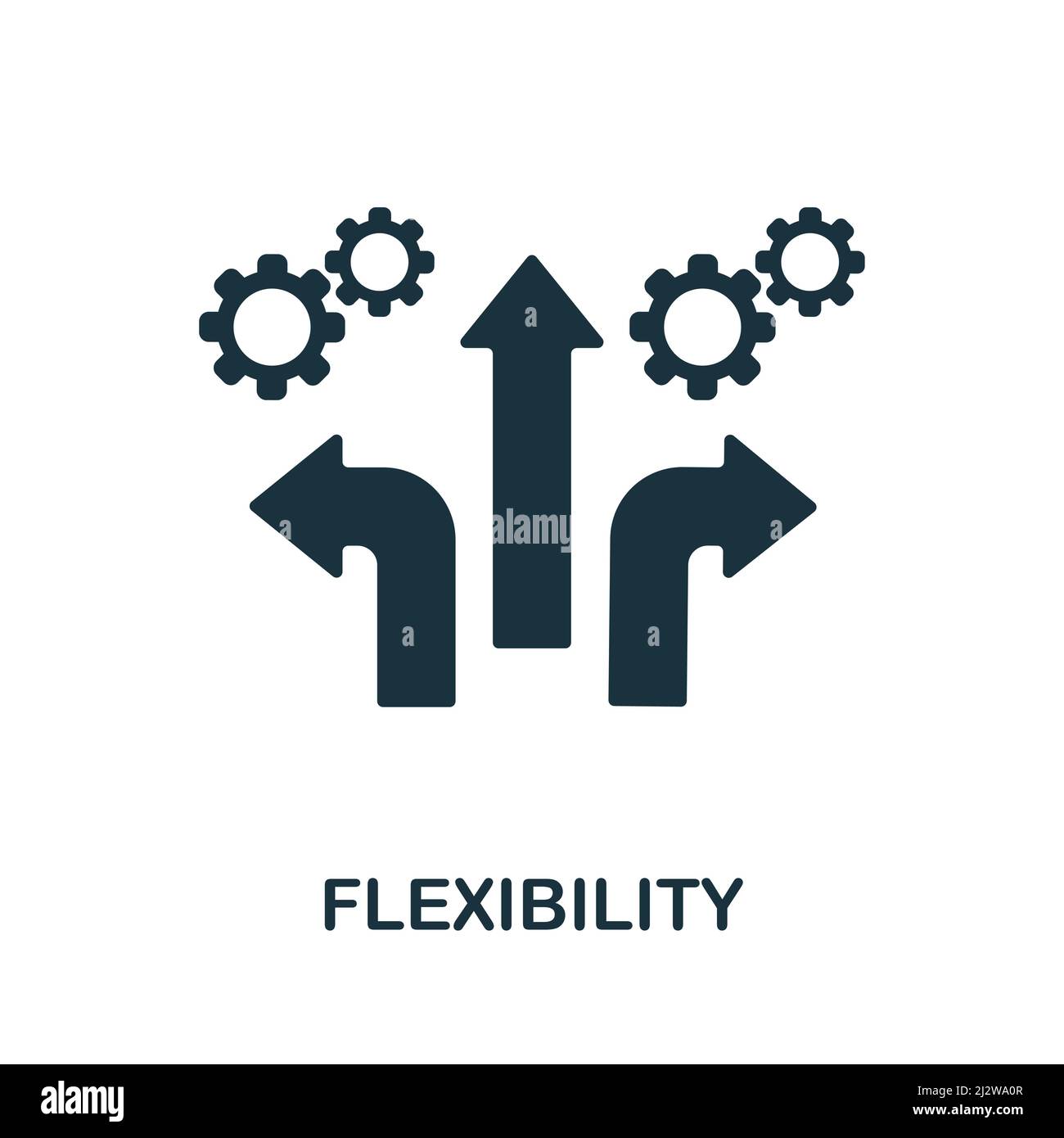 Flexibility icon. Monochrome simple Flexibility icon for templates, web ...