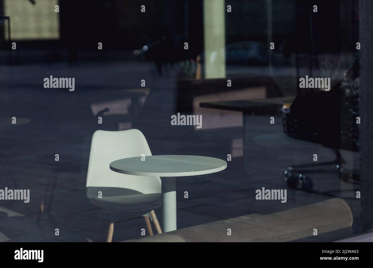 restaurant outside window. cafe in Europe Stock Photo - Alamy