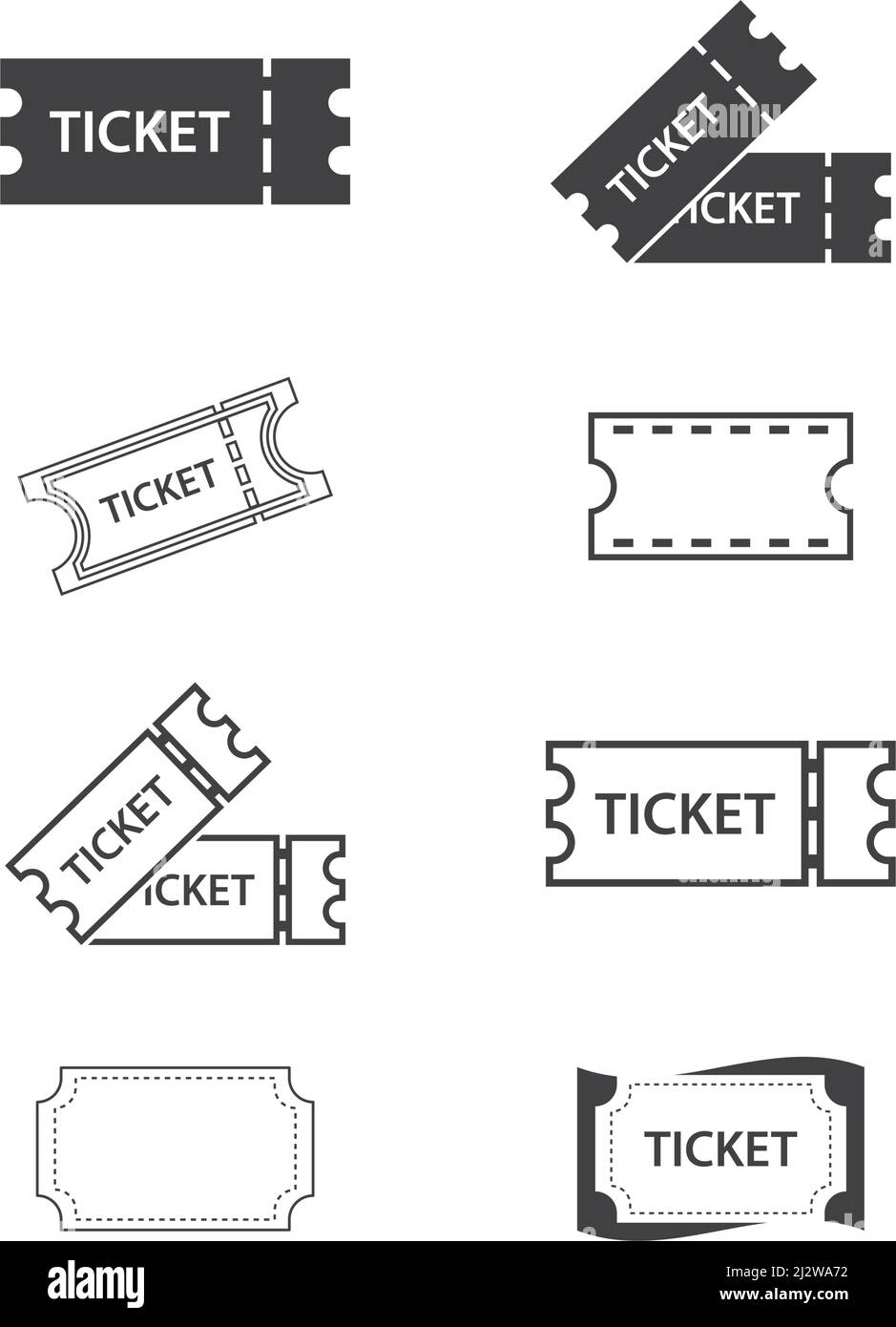 Ticket logo icon vector flat design Stock Vector Image & Art - Alamy