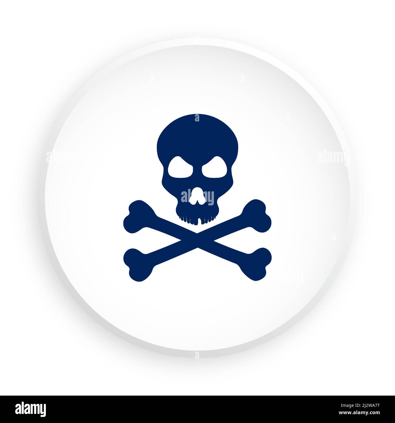 Danger Skull Icon Vector Cartoon Style Danger Skull Symbol Icon Vector