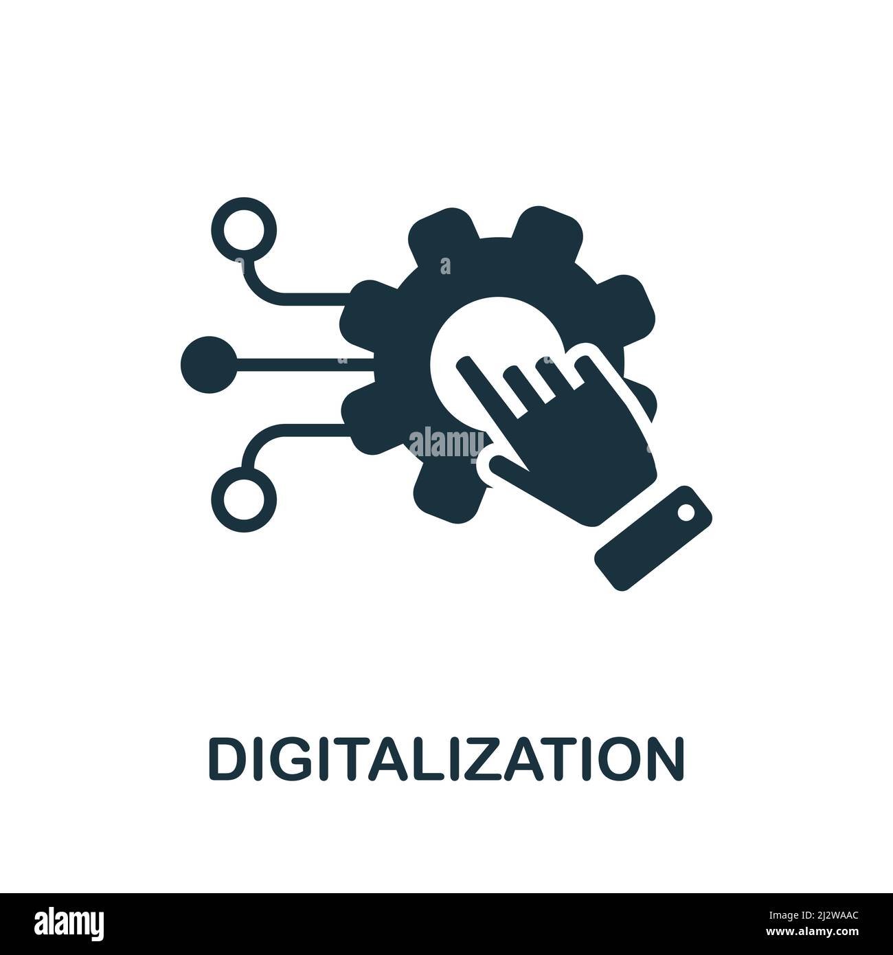 Digitalization icon. Monochrome simple Digitalization icon for ...