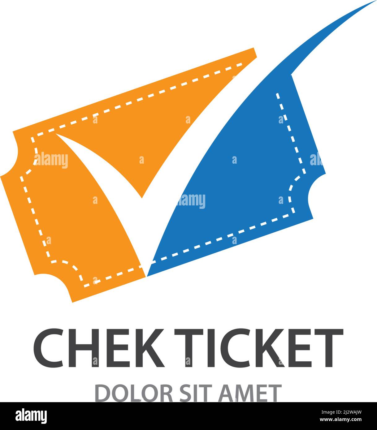 Ticket logo icon vector flat design Stock Vector Image & Art - Alamy