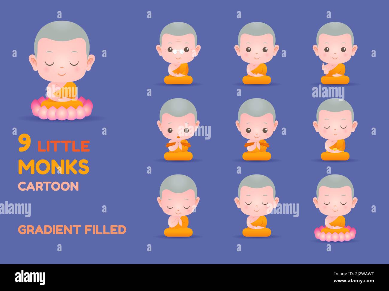 Buddhist monk teaching temple Stock Vector Images - Alamy