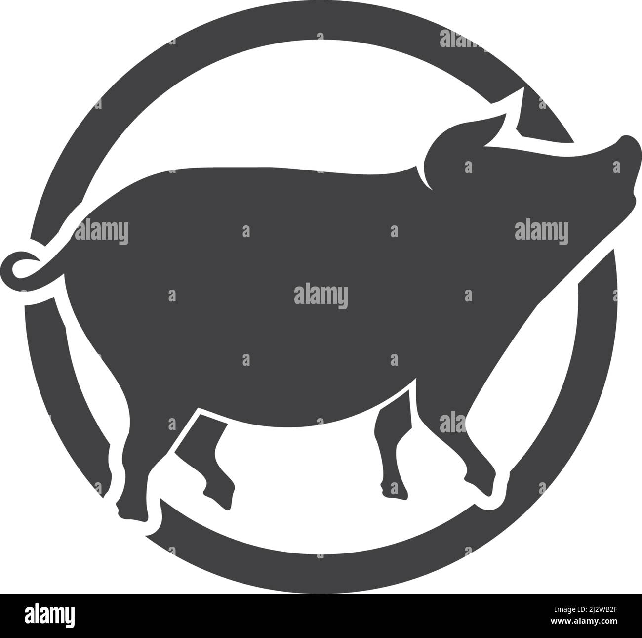 Pig logo illustration vector flat design Stock Vector Image & Art - Alamy