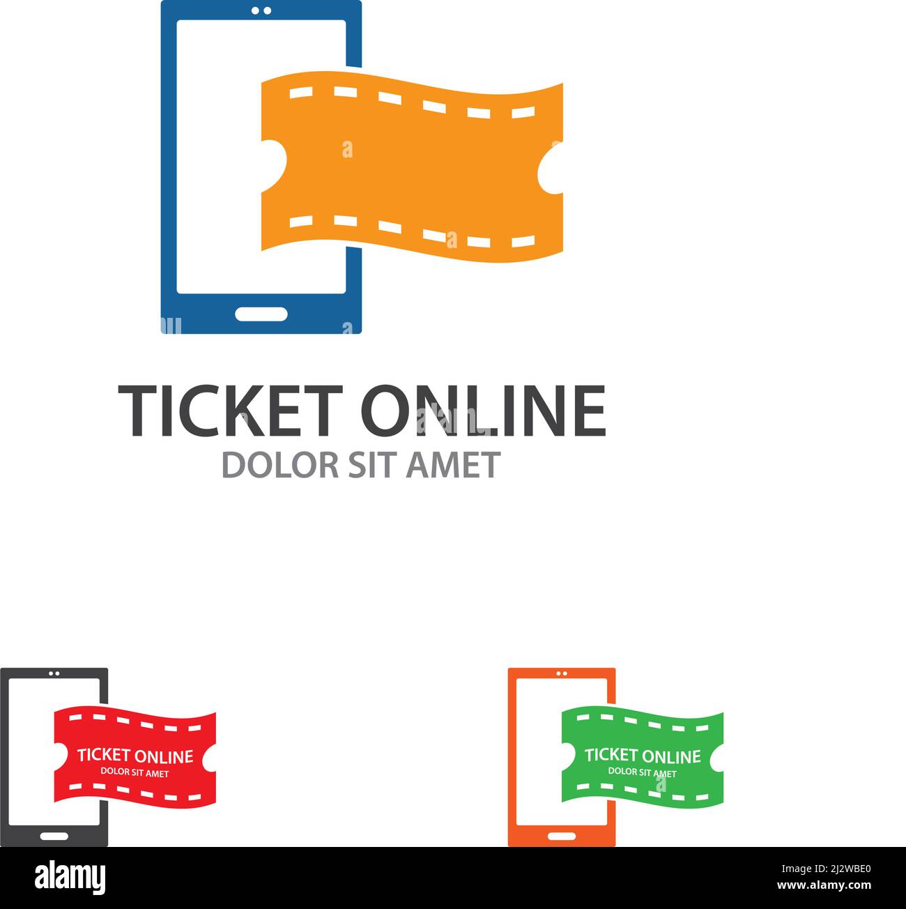 Ticket logo icon vector flat design Stock Vector Image & Art - Alamy