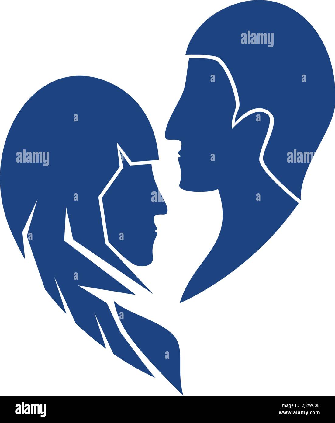 Romance Couple man and women logo vector Stock Vector Image & Art - Alamy