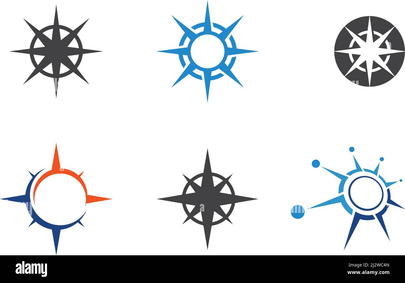 Mountain logo compass icon Stock Vector Images - Alamy