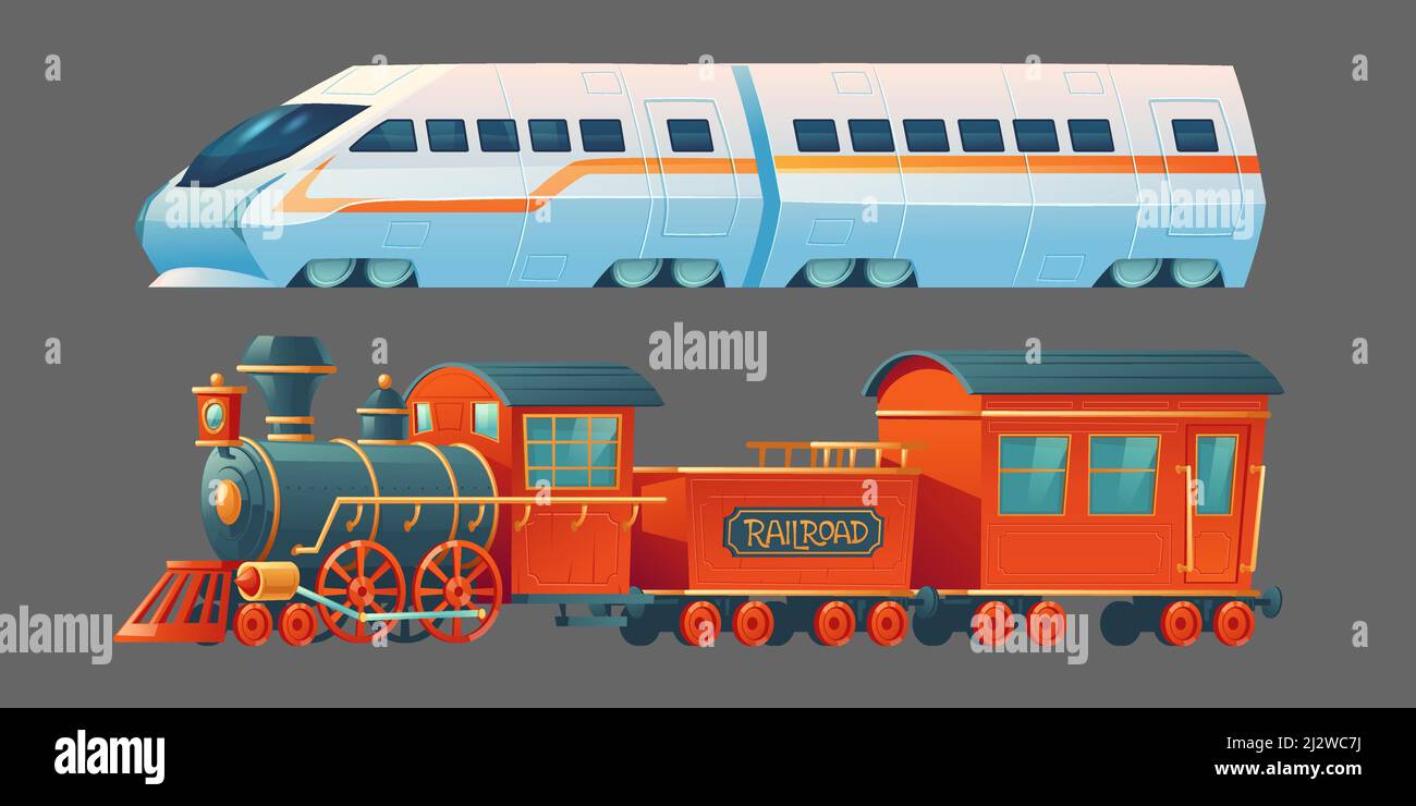 Steam train side view Stock Vector Images - Alamy