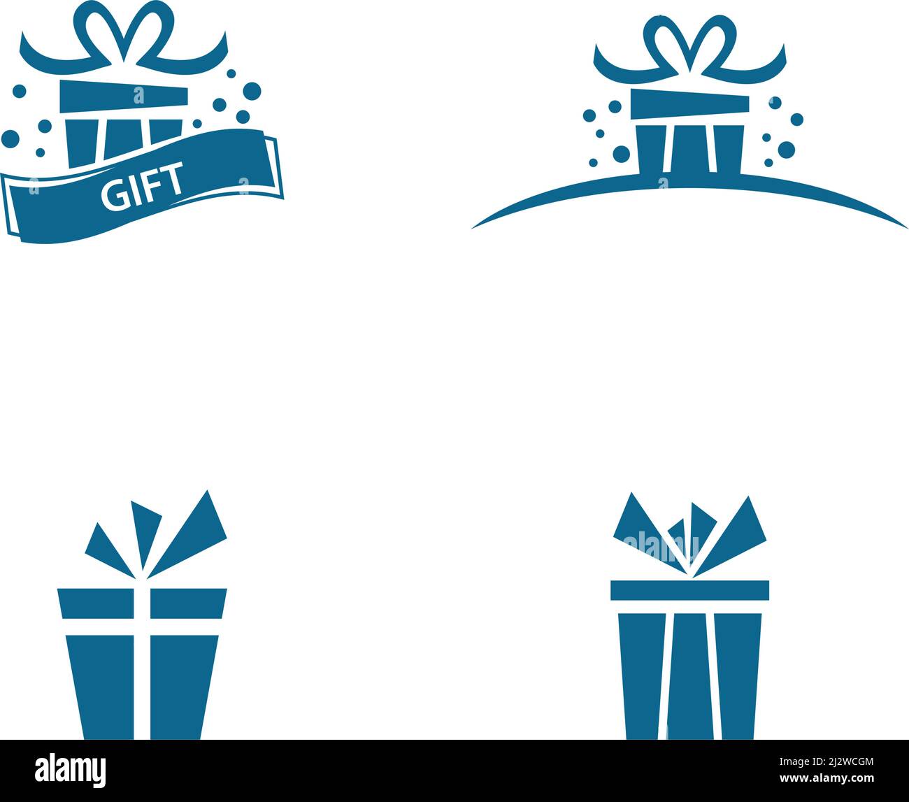 Gift Box, gift shop logo icon Vector design Stock Vector Image & Art ...