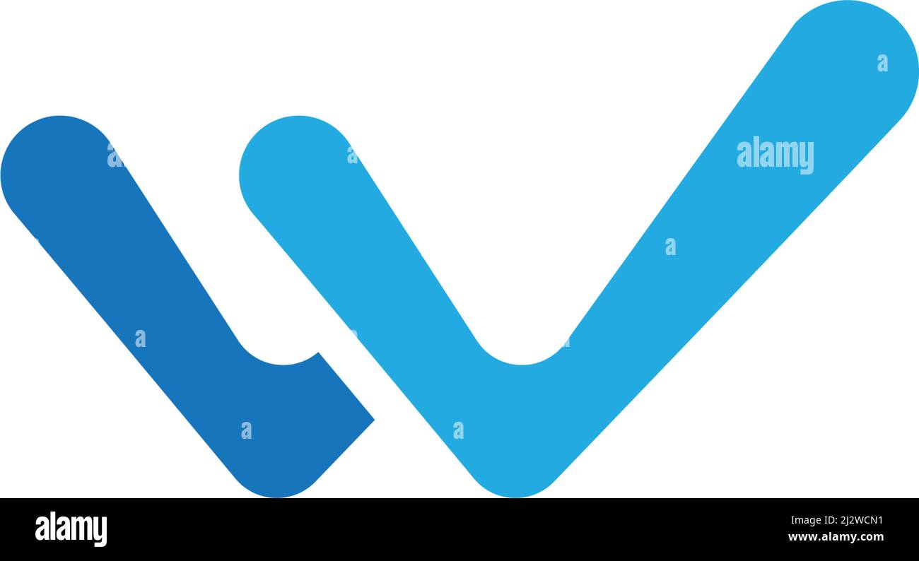 W Letter Alphabet font logo vector design Stock Vector Image & Art - Alamy