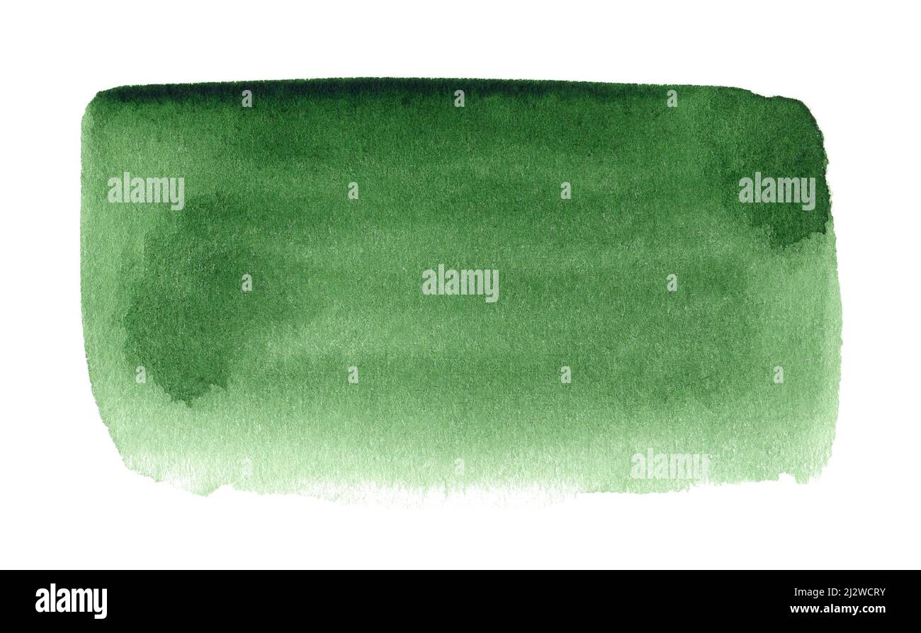 Abstract green watercolor spot isolated on white background Stock Photo ...