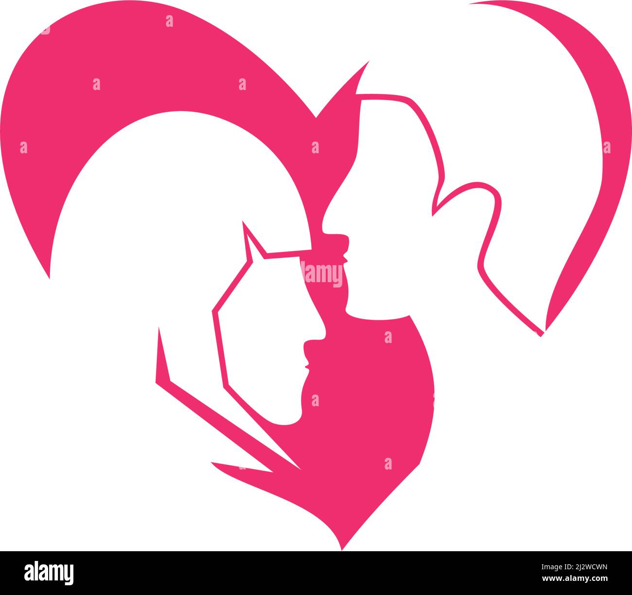 Romance Couple man and women logo vector Stock Vector Image & Art - Alamy