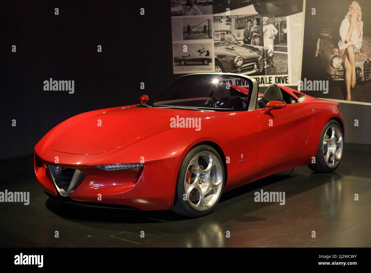 Torino, Italy - August 14, 2021: Alfa Romeo 2uettottanta showcased at ...